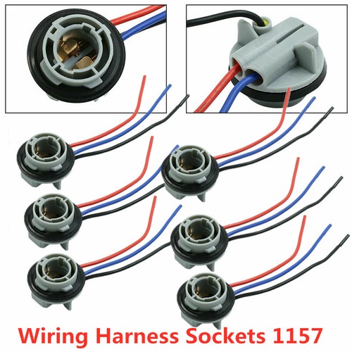 10x 1157 2057 2357 7528 1157A LED Bulb Signal Light Socket Harness Plug ...