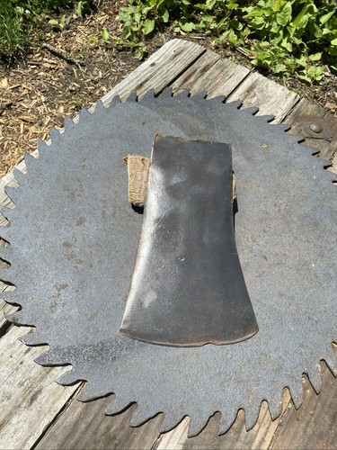 LARGE 6 lb.Antique Signed Collins R. King Single Bit Axe Early Collins ...