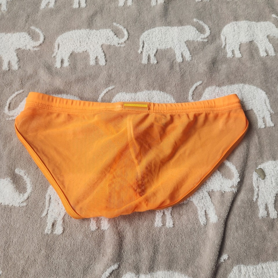 N2N Bodywear Vintage ~2005 Mesh Swim Bikini Briefs Medium Orange | eBay