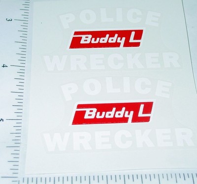 Pair Buddy L Police Wrecker Tow Truck Stickers BL-181 | eBay