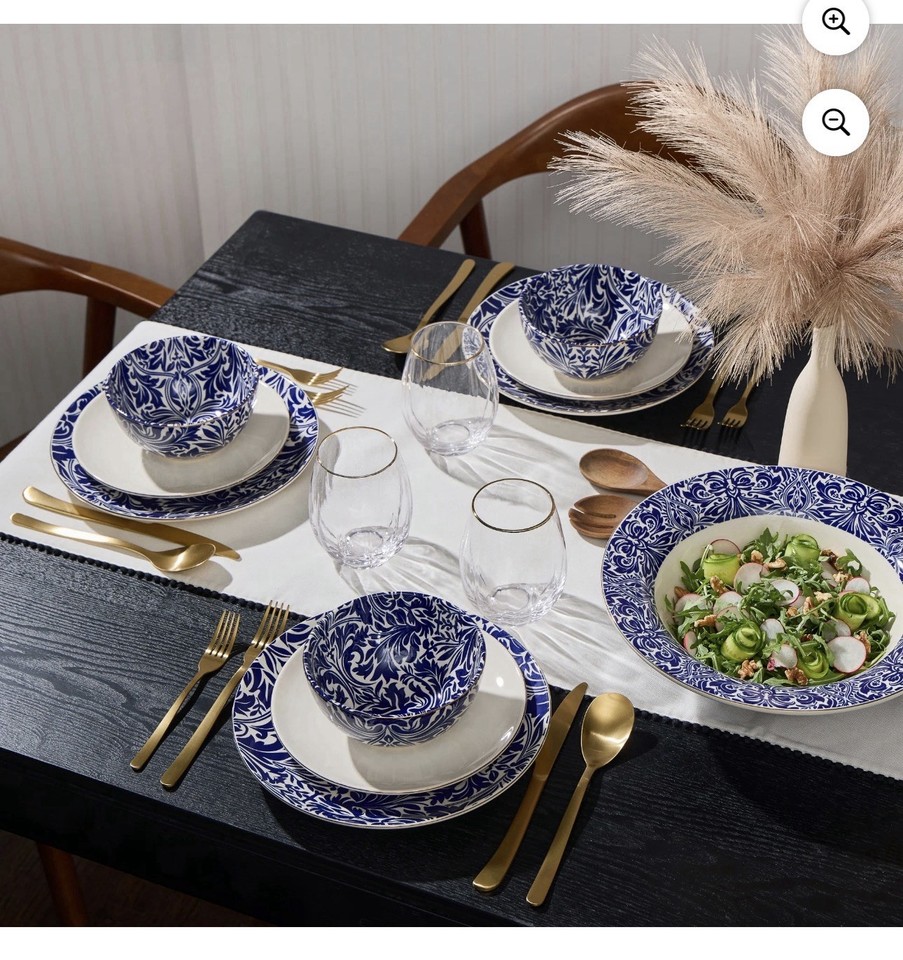 Dinner Wares Set Blue And White | eBay