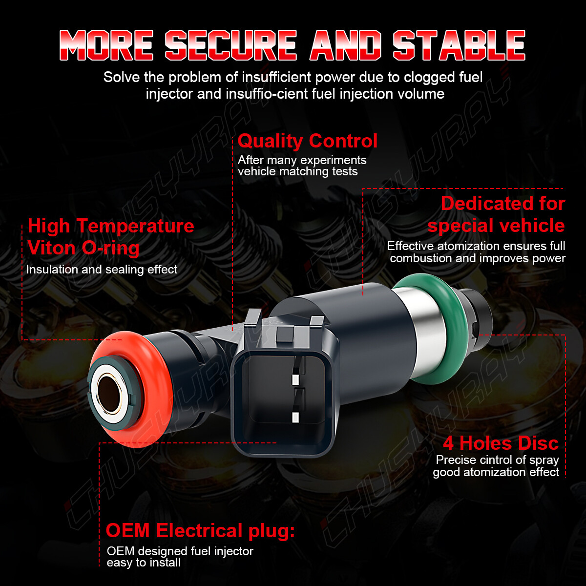 x8PCS CUYAR NEW Fuel Injector for 2008 2009 Chevrolet Tahoe 6.0L 6.2L ...