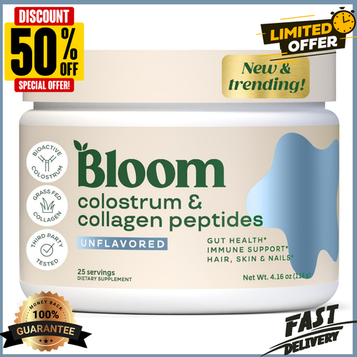 Bloom Nutrition Bovine Colostrum Powder for Gut Health, Immune Support ...