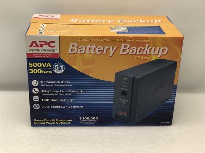 APC BATTERY BACKUP CS SERIES MODEL BK500 BLACK ***NEW IN BOX*** | eBay