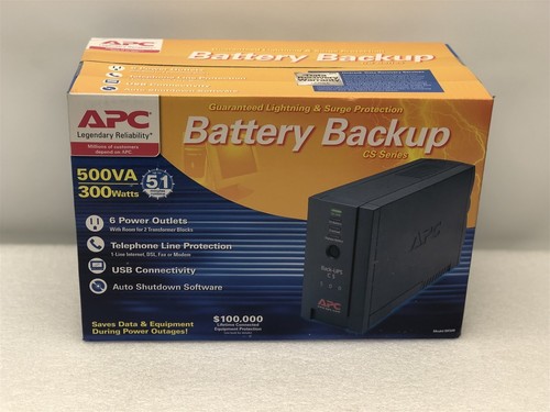 APC BATTERY BACKUP CS SERIES MODEL BK500 BLACK ***NEW IN BOX*** | eBay