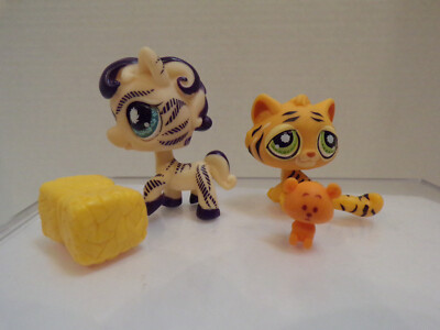 Littlest Pet Shop~#1266~Horse~Purple~#1267~Tiger Cat~Orange~Nintendo DS ...