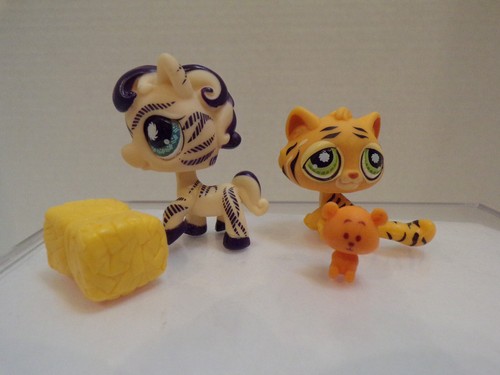 Littlest Pet Shop~#1266~Horse~Purple~#1267~Tiger Cat~Orange~Nintendo DS ...