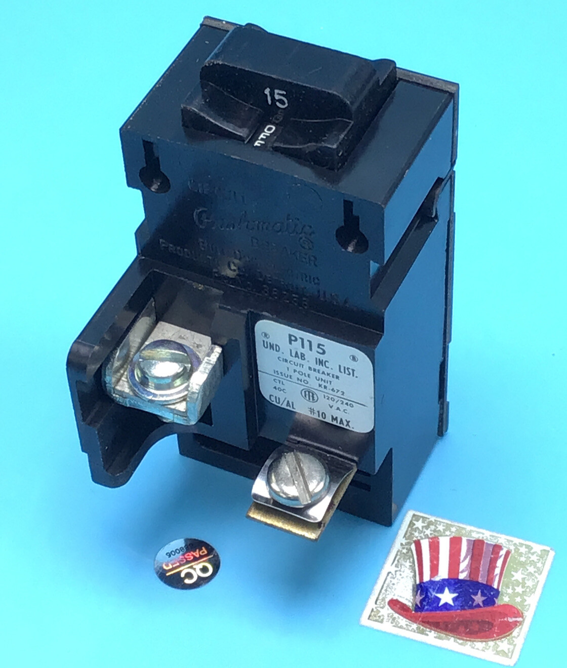 New Circuit Breaker Bulldog Pushmatic P115 15 Amp 1 Pole 120/240V | eBay