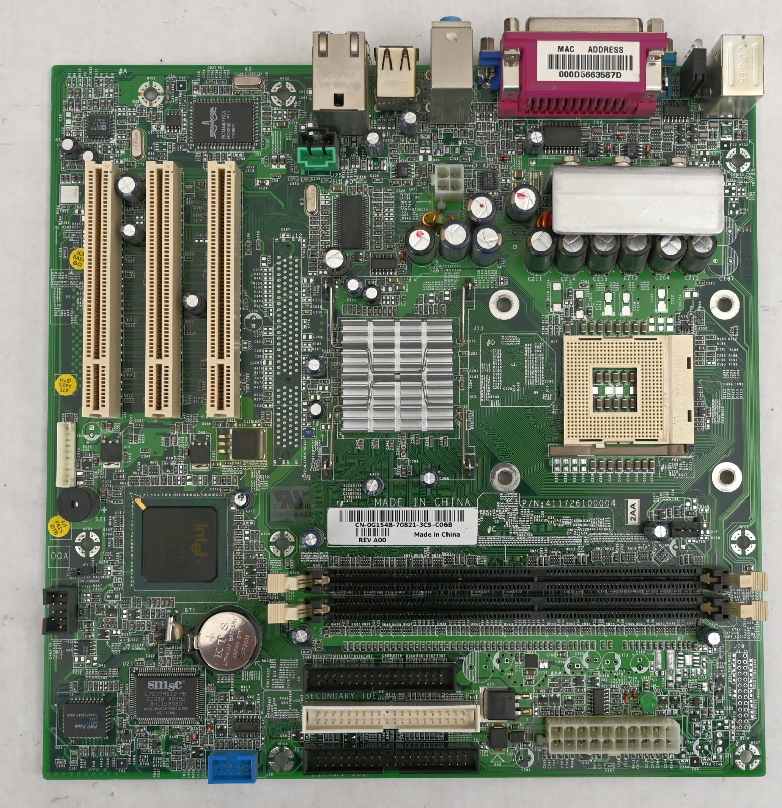 Dell Dimension 2400 Motherboard Cn-0g1548 Pentium 4 2.66 GHz 256mb RAM ...