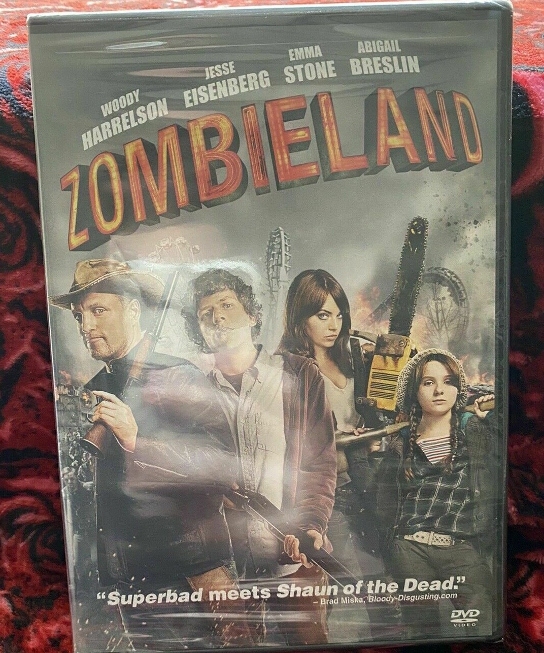 Zombieland (DVD movie, 2010) Jesse Eisenberg Woody Harrelson Emma Stone ...