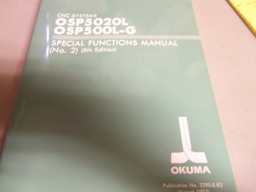 Okuma OSP5020L/OSP500L-G Special Functions Manual 8th Edition #170 | eBay