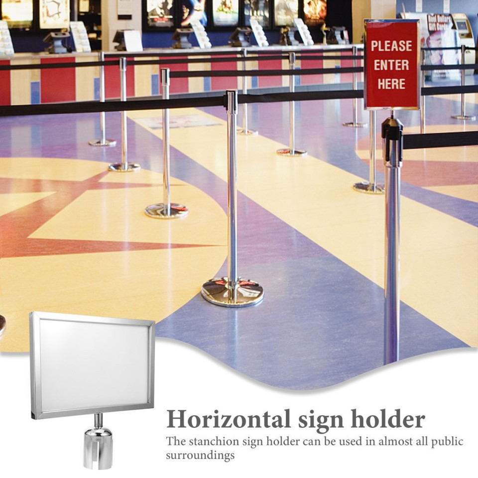 Stanchion Sign Holder Double Sided Sign Frame Stanchion Top Sign Frame ...