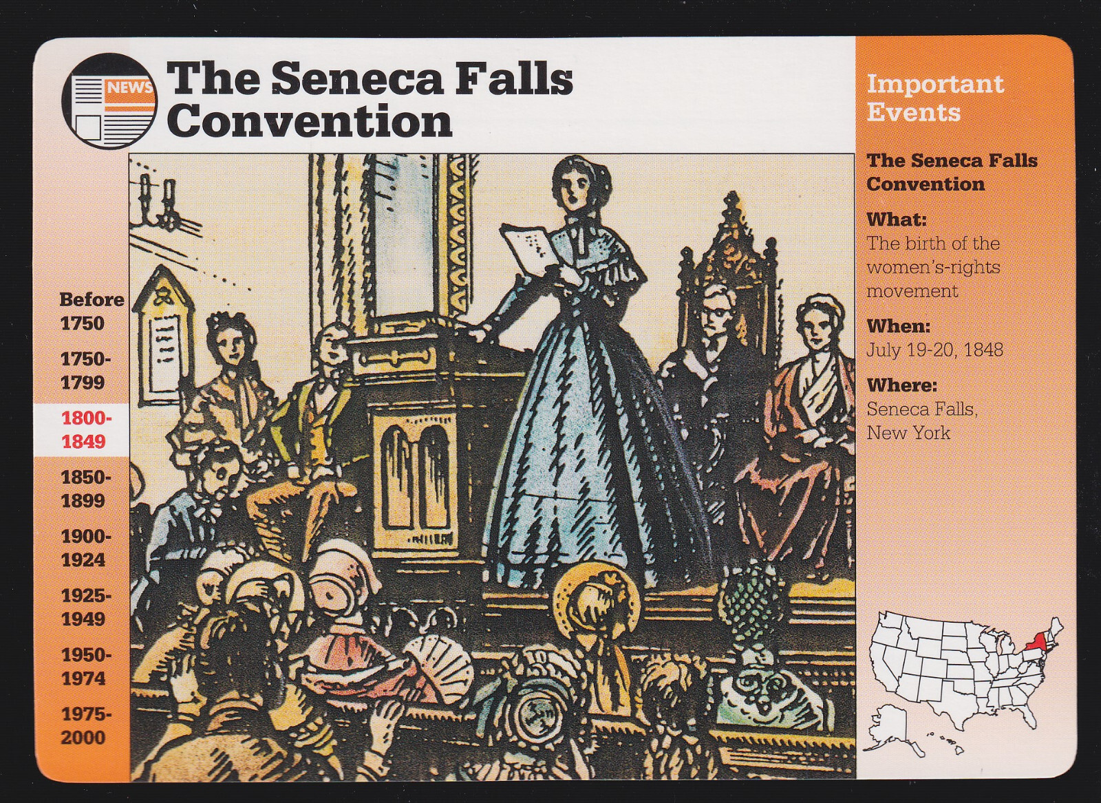 THE SENECA FALLS CONVENTION 1848 Elizabeth Stanton GROLIER STORY OF ...