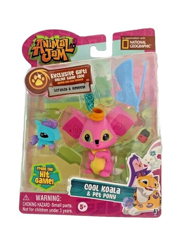Animal Jam Friends Cool Koala & Pet Pony Ladybug Mini Figure w/ Game ...