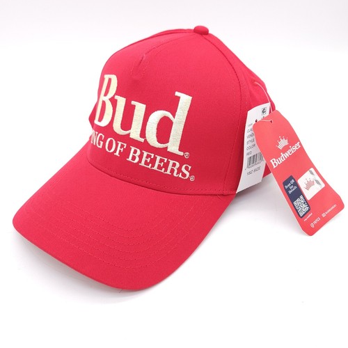 Budweiser Bud King Of Beers Pacsun Snapback Trucker Hat Red Embroidered ...