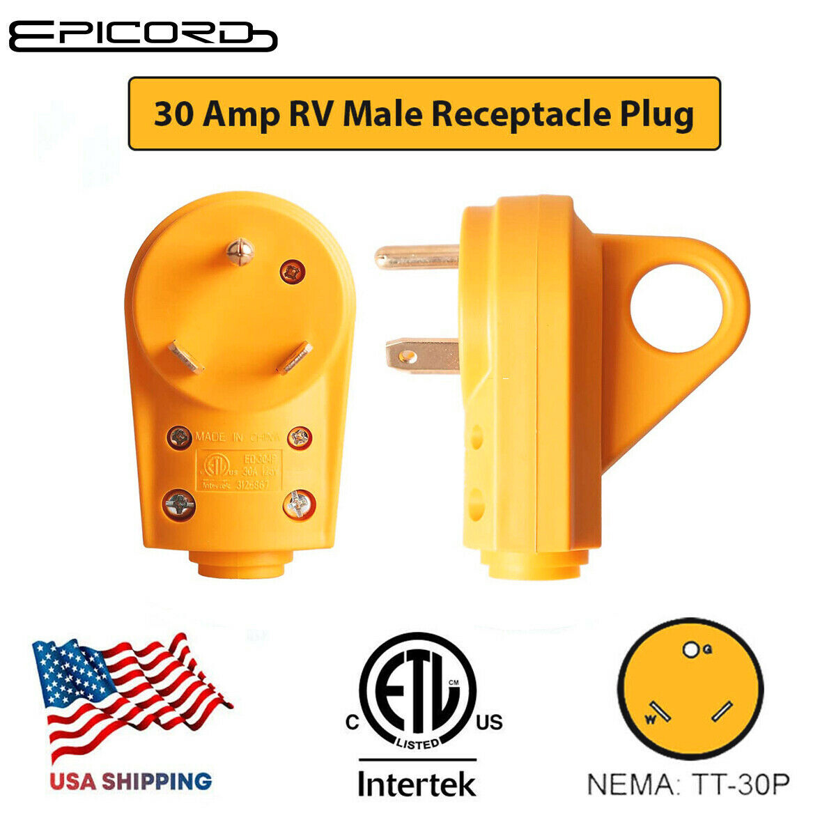 30 Amp Rv Male Receptacle