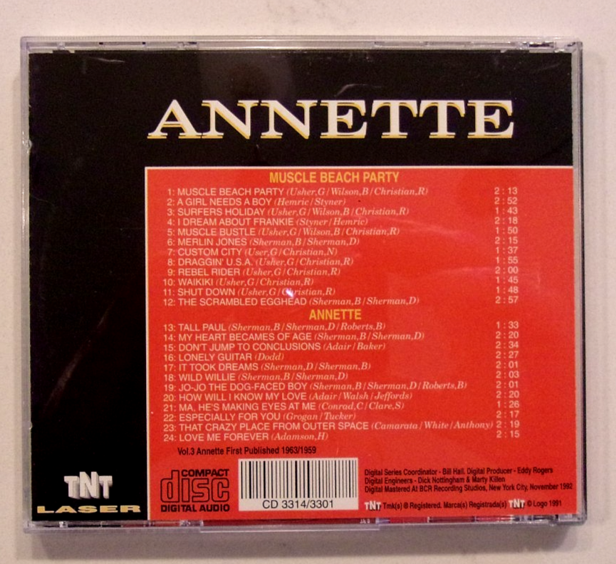 ANNETTE FUNICELLO - MUSCLE BEACH PARTY + ANNETTE VOLUME 3 CD | eBay