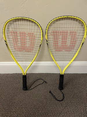 SET OF 2 WILSON RAQUETBALL RACQUET CRUSHING POWER XPRESS TITANIUM XS 3 ...