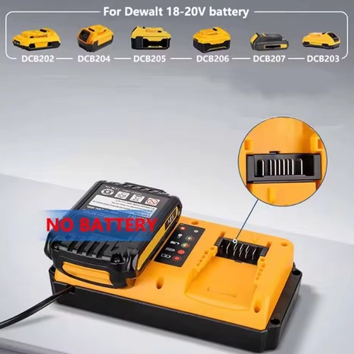 Dual Ports 90W Fast Battery Charger for Dewalt 18V 20V DCB207 DCB206 ...