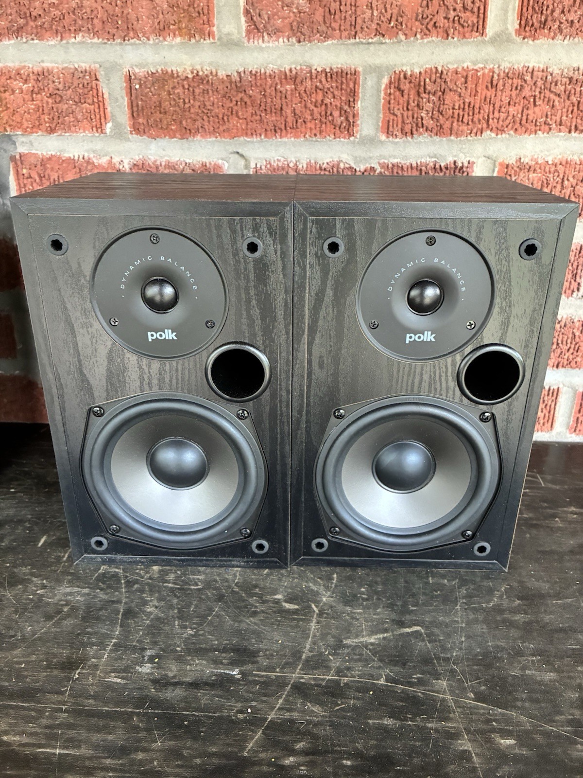 Pair of POLK AUDIO R15 Home Theater Bookshelf Shelf Speakers Black Polk ...