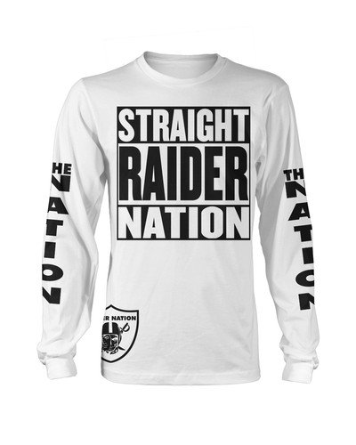 Raiders Straight Raider Nation Long Sleeve T-Shirt (New) Oakland ...