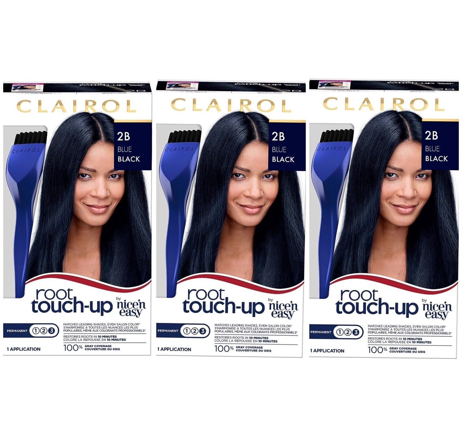 3 Pack Clairol Nice 'N Easy Root Touch-Up, Permanent Hair Color, 2B ...