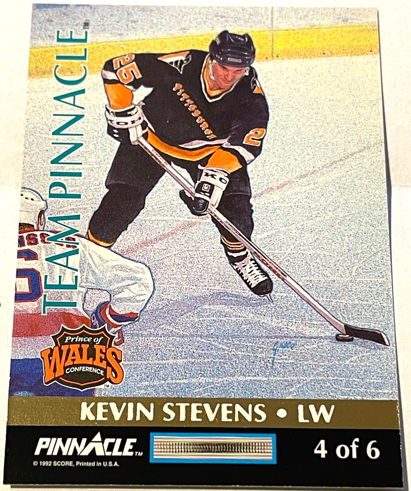 1992-93 Score Pinnacle Team Pinnacle PAVEL BURE/KEVIN STEVENS Insert #4 ...