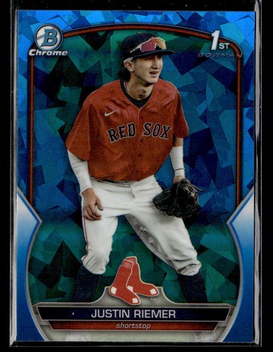 Justin Riemer - 2023 Bowman Draft Chrome 1st Sapphire #BDC-182 Boston ...