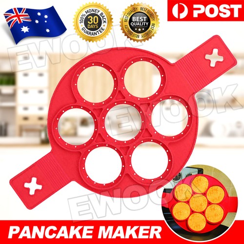 Silicone Non Stick Flipper Pancake Pan Perfect Breakfast Maker Egg Omelette Tool | eBay Australia