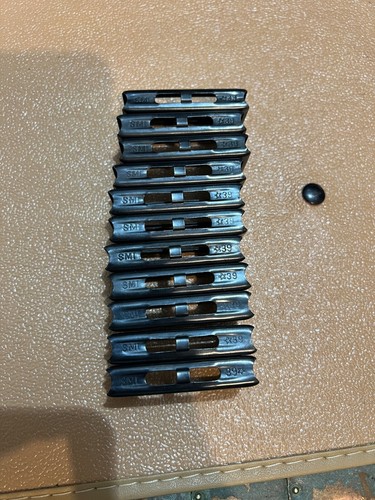 Lot 11 Vintage Carcano Clips blued marked SMI 39 collectible XLNT SHAPE ...