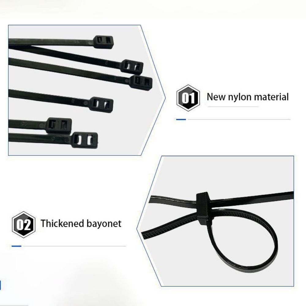 Zip Tie Disposable Handcuffs Tie Band Fasten Loop Cable Ties Double ...