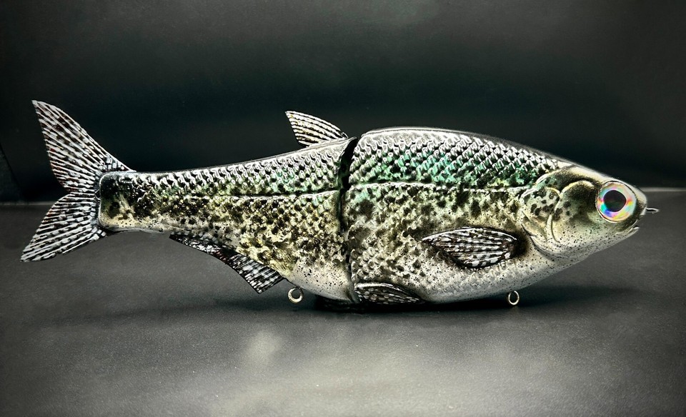 CUSTOM PAINTED HINKLE SHAD CLONE 9" SWIMBAIT HI DEF CRAPPIE COLOR-WAY 🔥 ...