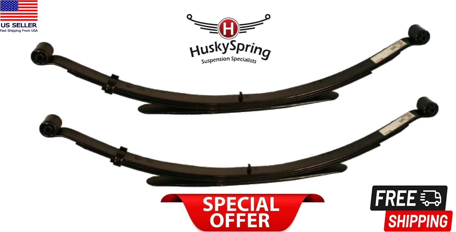New 2 Packs of 4 Leaf Springs HUSKY Rear 52" For Chevy GMC with ...