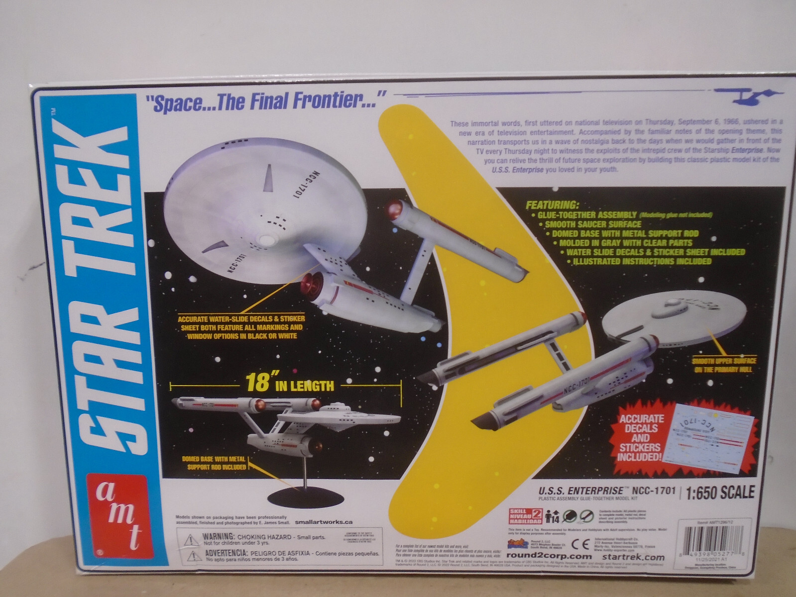 AMT 1296 1 650 Star Trek Classic U.S.S. Enterprise Space Ship Plastic ...