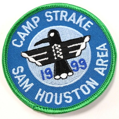 Vtg 1999 Camp Strake Sam Houston Green Blue Boy Scouts America BSA Camp ...