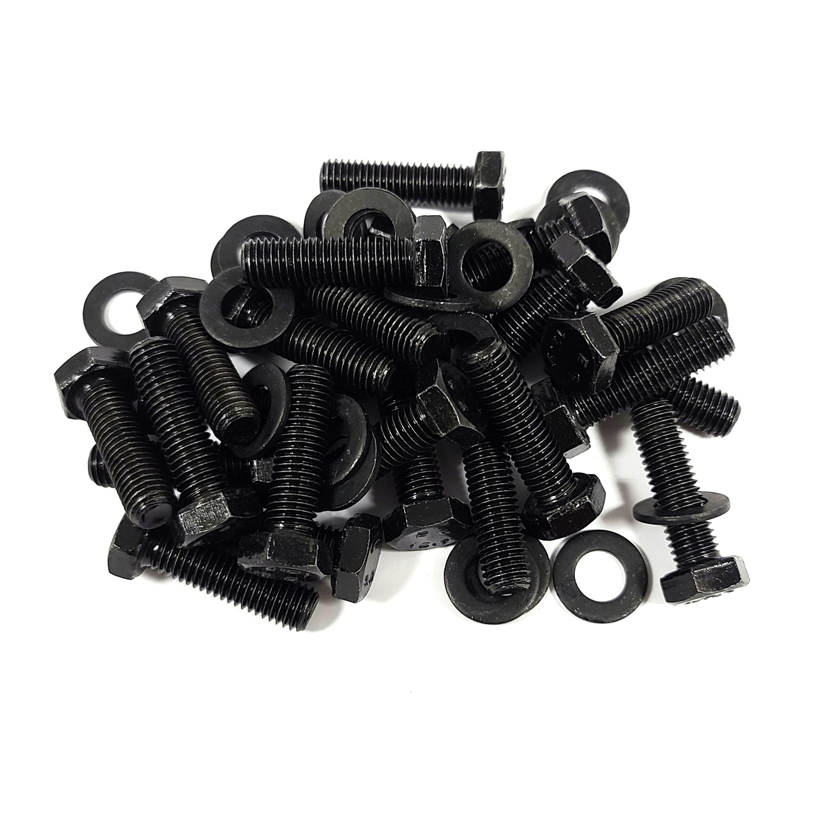 (24-Pack) Black Rhino BRRBTM101535B Black Hex Nut Bolt & Washer Kit ...