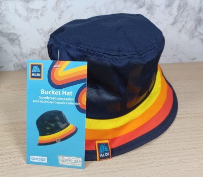 NEW!! 2023 ALDI Bucket Hat Gear Retro Collection Navy Onesize OEKO-TEX ...