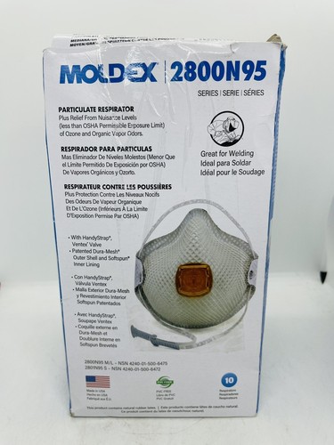 "MOLDEX” 2800N95 Series🔹Medium/Large🔹White🔹(10 Masks)🔹NEW IN BOX | eBay