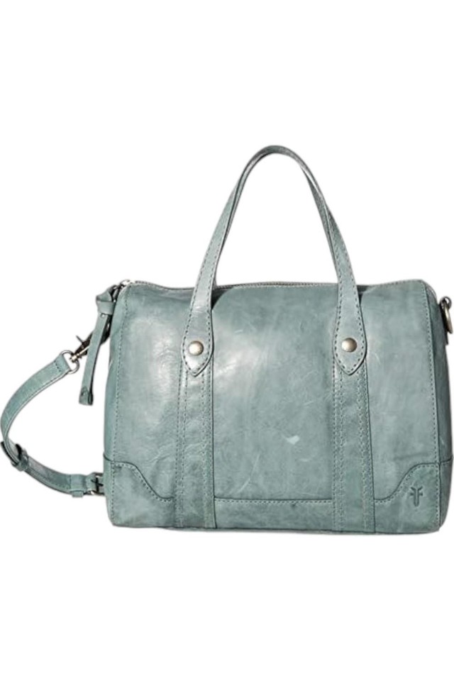 Frye Melissa Double Handle Leather Satchel Bag Sky | eBay