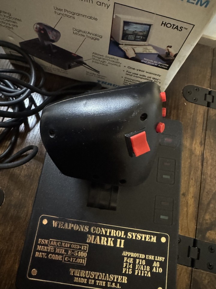 Vintage PC Thrustmaster Mark II Weapon Control System Controller ...