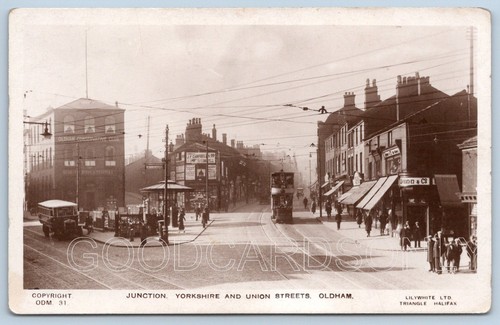 Oldham Trams ect Manchester Real Photo Postcard Ma 121 | eBay UK