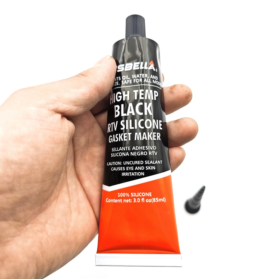 2X 3.7oz RTV Silicone Instant Gasket Maker Black High Temperature ...