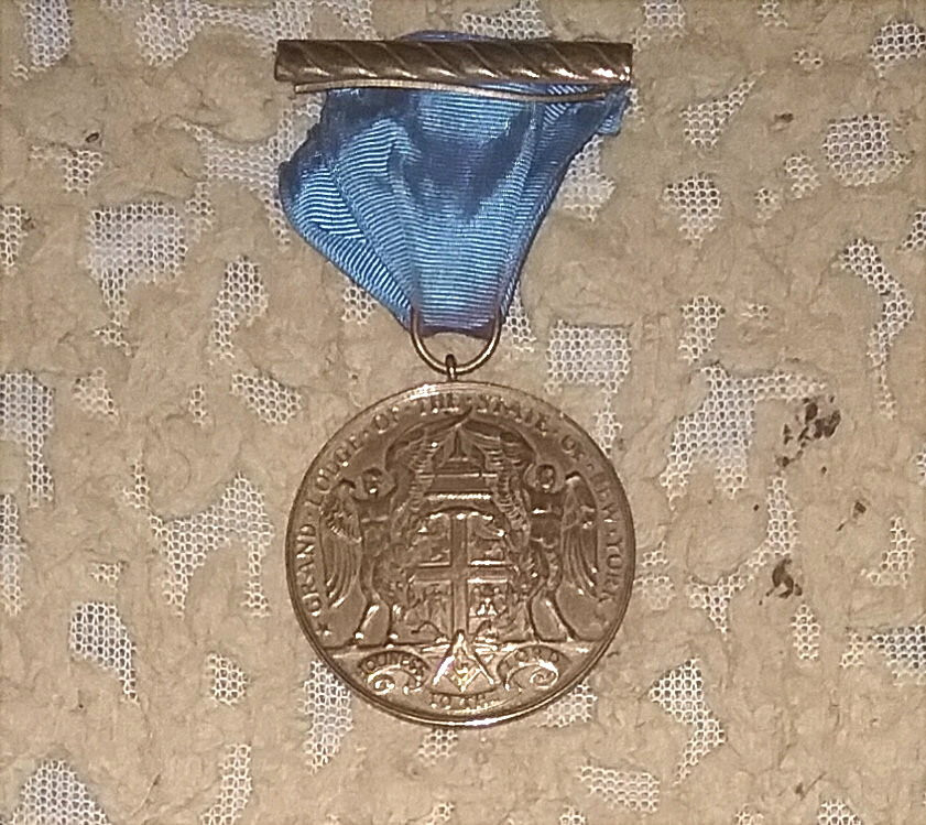 1903 Grand Lodge State of New York Half-Century Of Devotion Award Medal ...