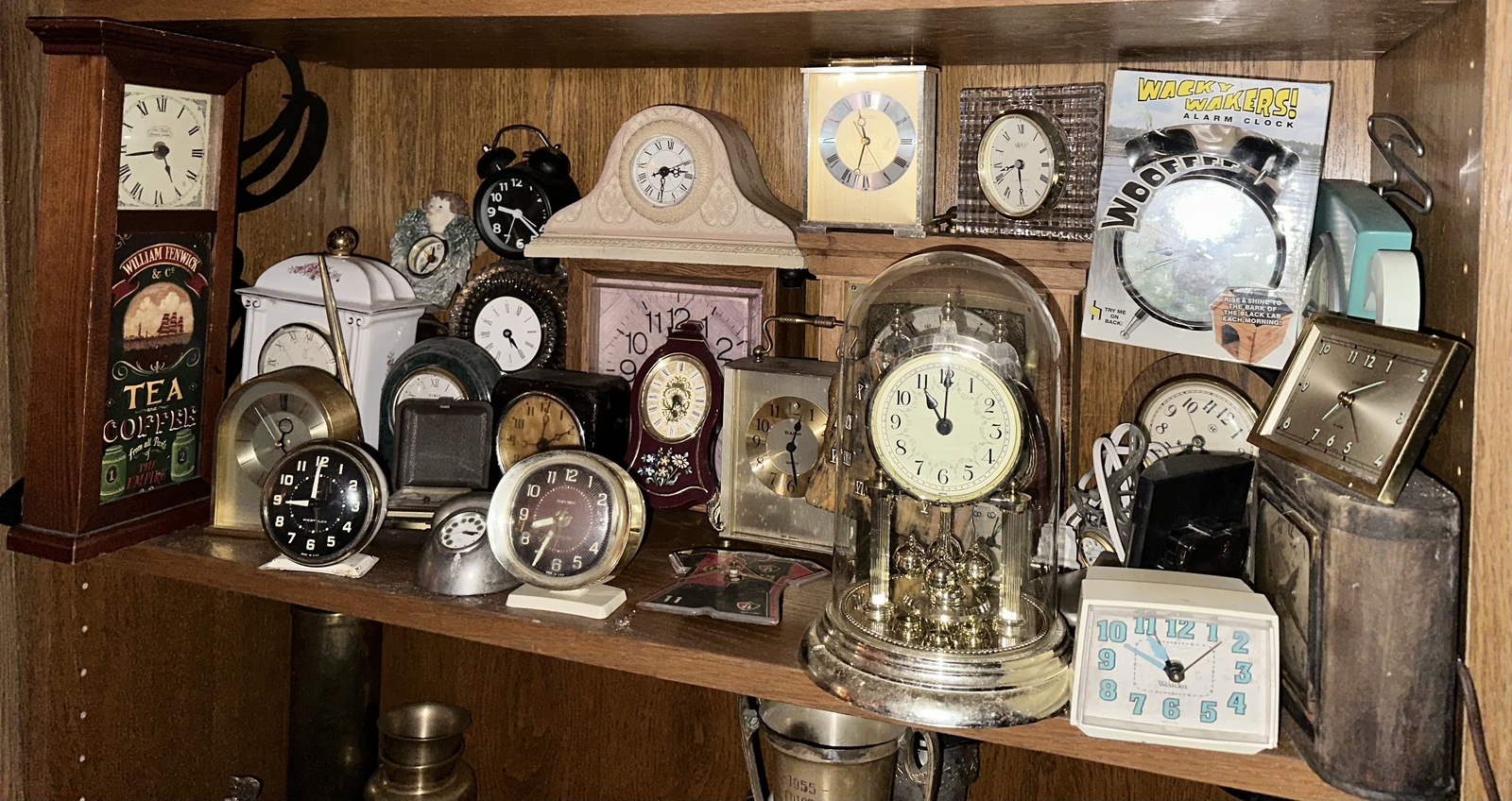 Vintage & Modern Clock Lot of 30 Clocks Carriage Mantle Timepiece ...
