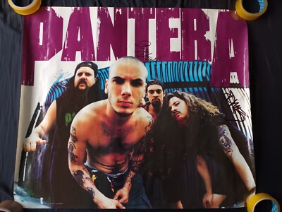 Signed Autographed Pantera Promo Poster 1992 Phil Dimebag Vinnie Rex ...