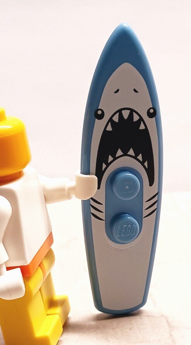 New LEGO Surfboard SHARK Big Mouth Printed Plank Top Gills Great White ...