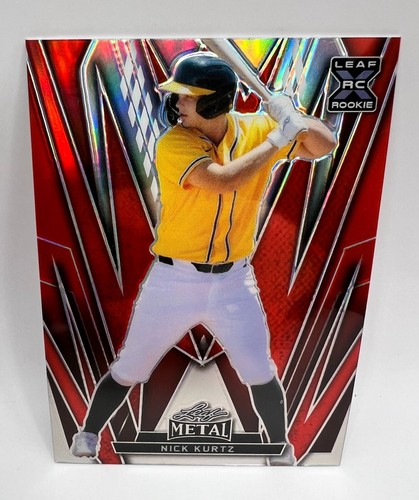 2024 leaf metal Nick Kurtz - Prismatic Red AUTO - 19/25 | eBay