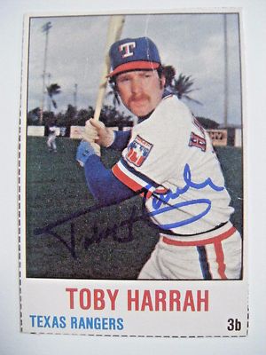 TOBY HARRAH signed RANGERS 1978 Hostess baseball card AUTO Autographed ...