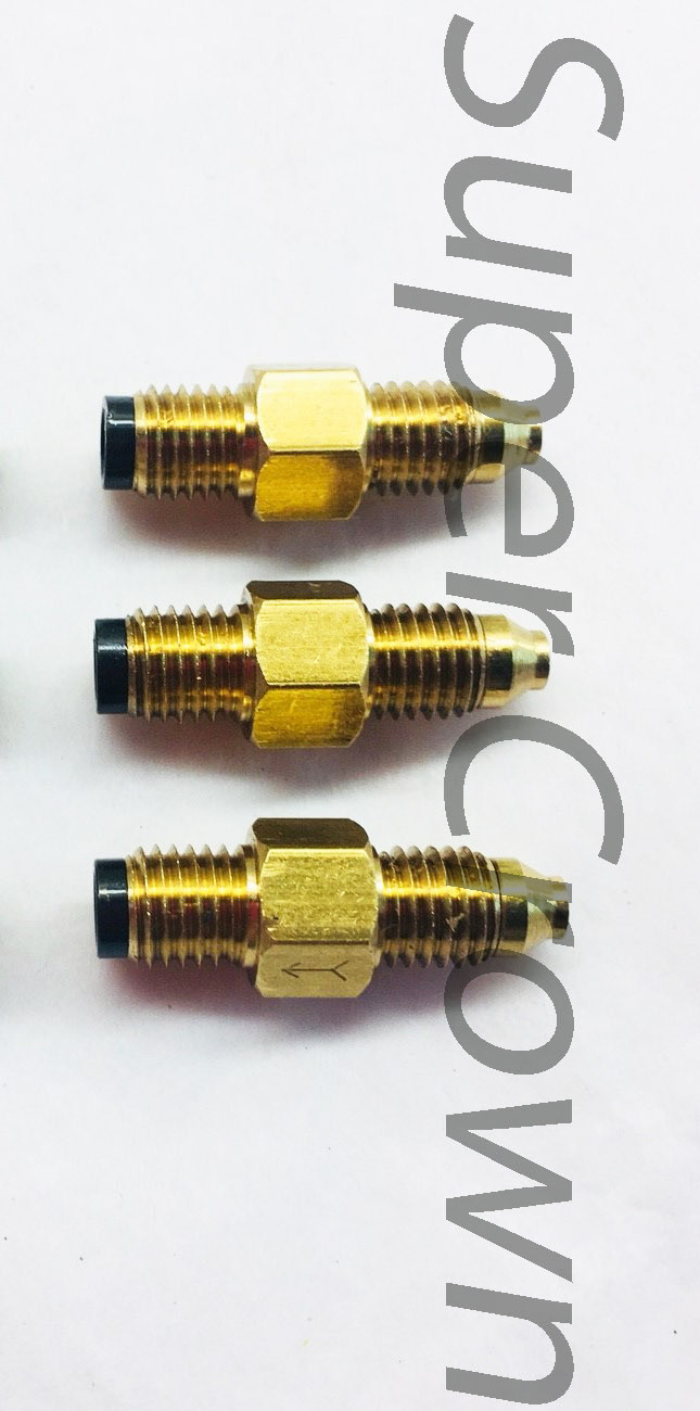 Bijur B2497 One-Way Lube Brass Metering Check Valve 5/32" Tube Set of 3 ...