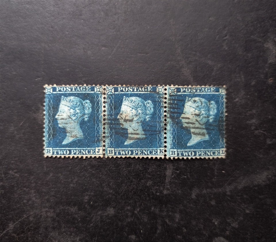 Queen Victoria 2d Blue Trio SG.35 Used Well Centered Good Perf. Fab ...